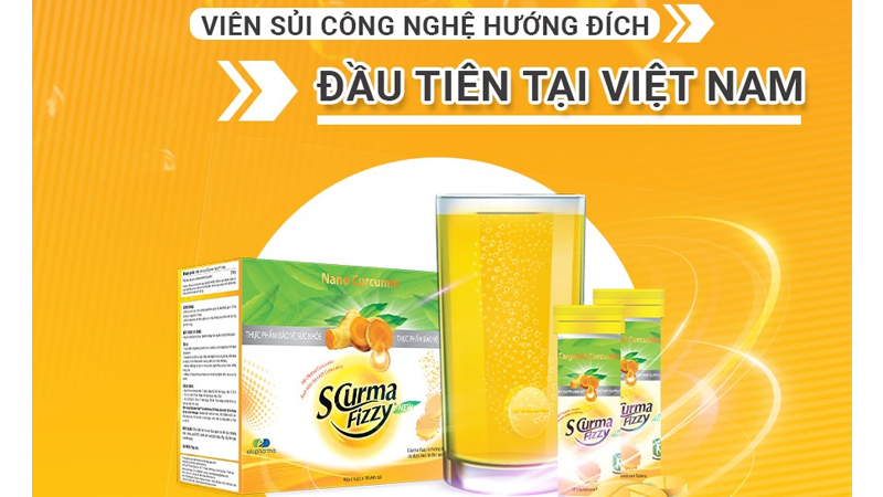 Viên sủi SCurma Fizzy - Hỗ trợ trị viêm loét dạ dày, trào ngược ...