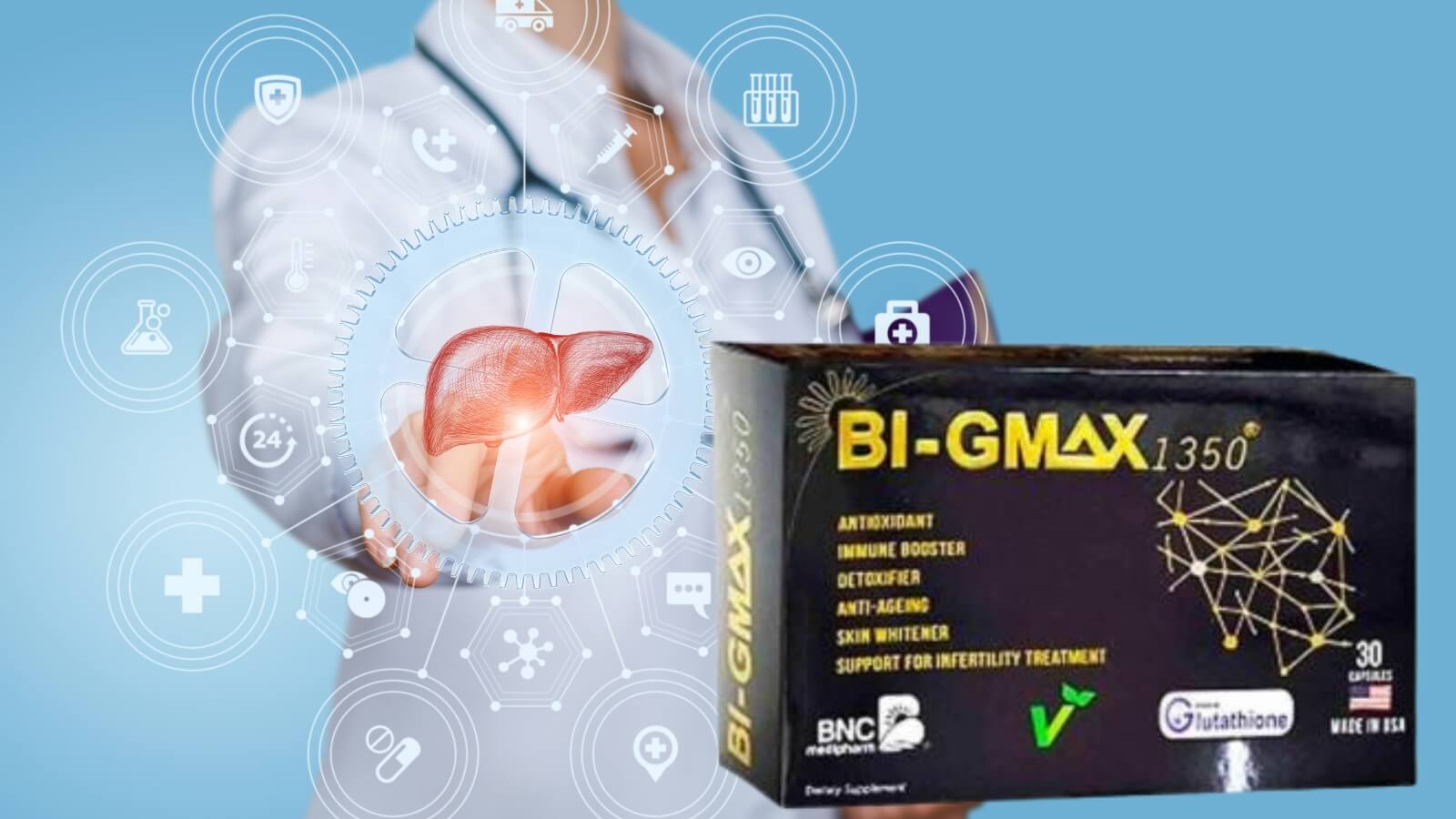 Viên uống Bi Gmax 1350 Medipharm - Thải độc, mát gan - Pharmart.vn