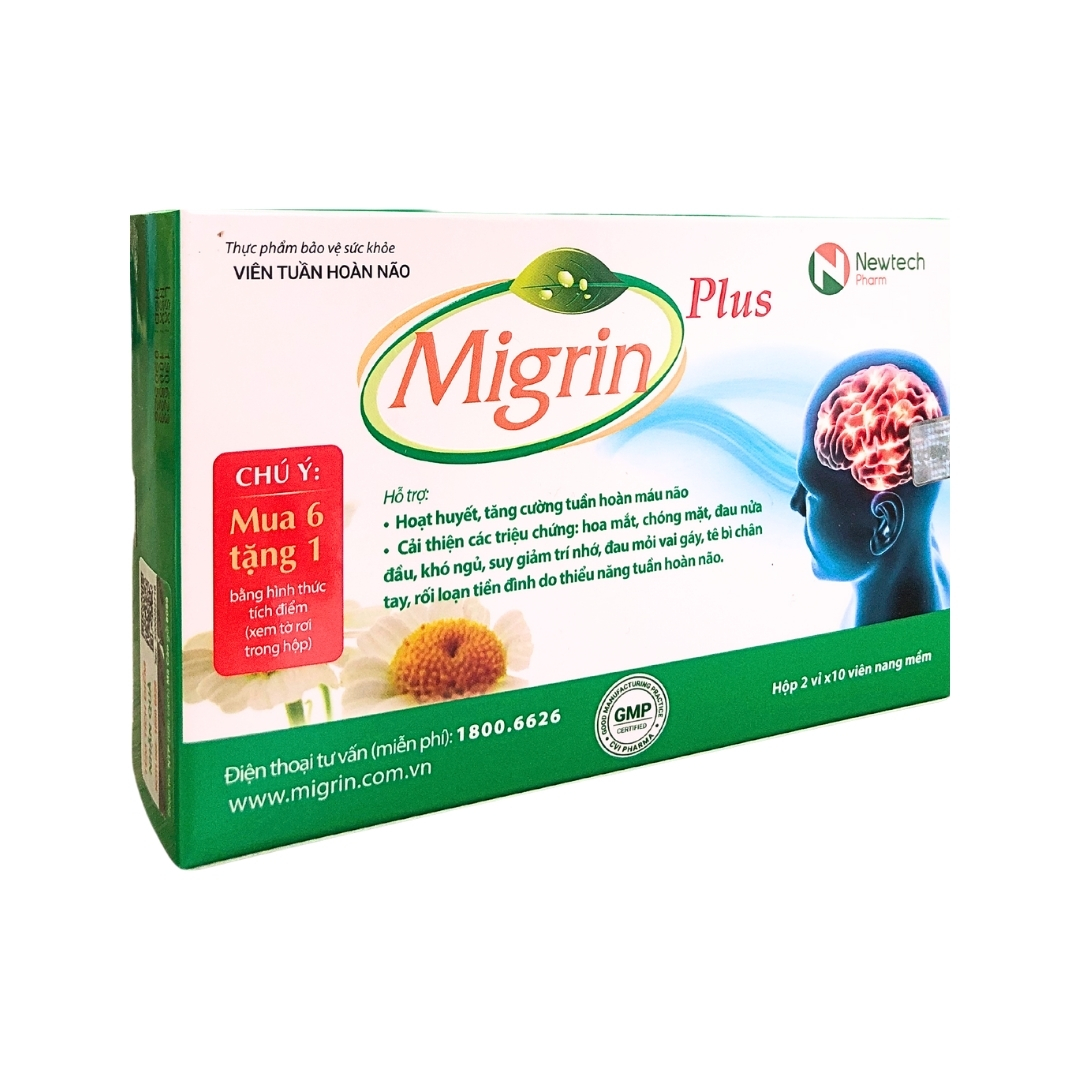 Migrin Plus - Tăng cường tuần hoàn não - Pharmart.vn