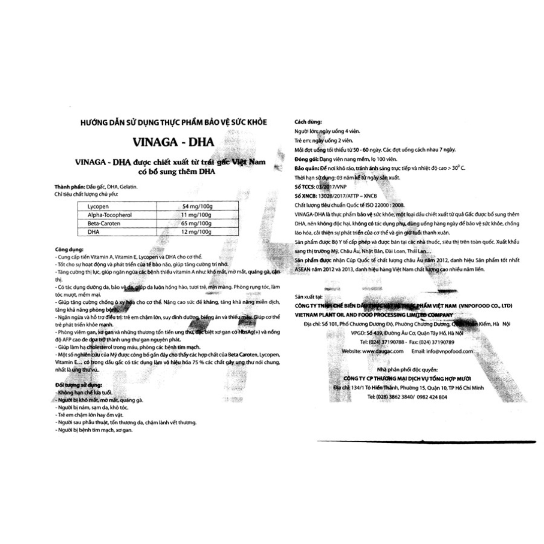 Vinaga-DHA - Hỗ trợ chống lão hóa, tốt cho mắt - Pharmart.vn
