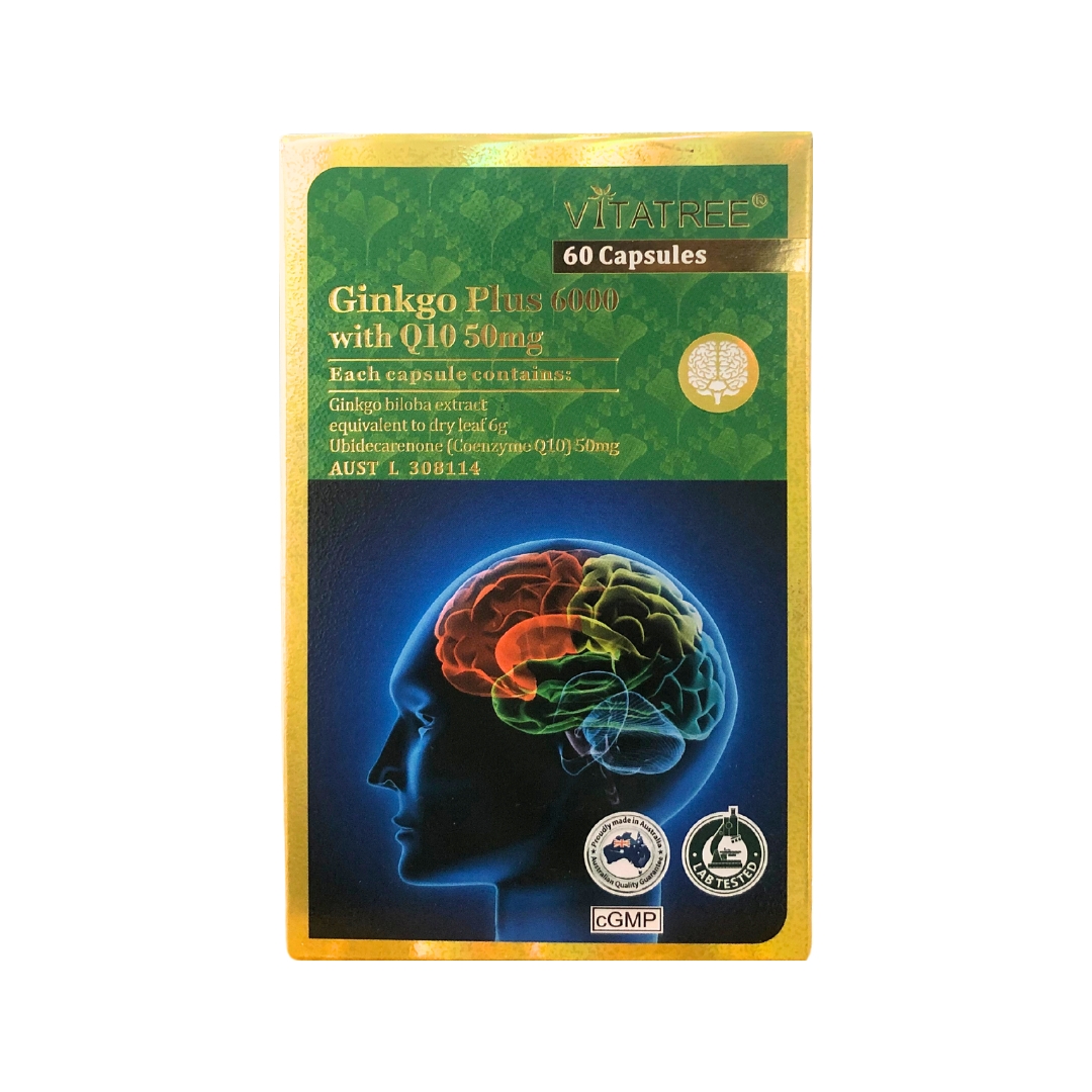 Vitatree Ginkgo Plus 6000mg with Q10 50mg - Bổ não tăng trí nhớ ...