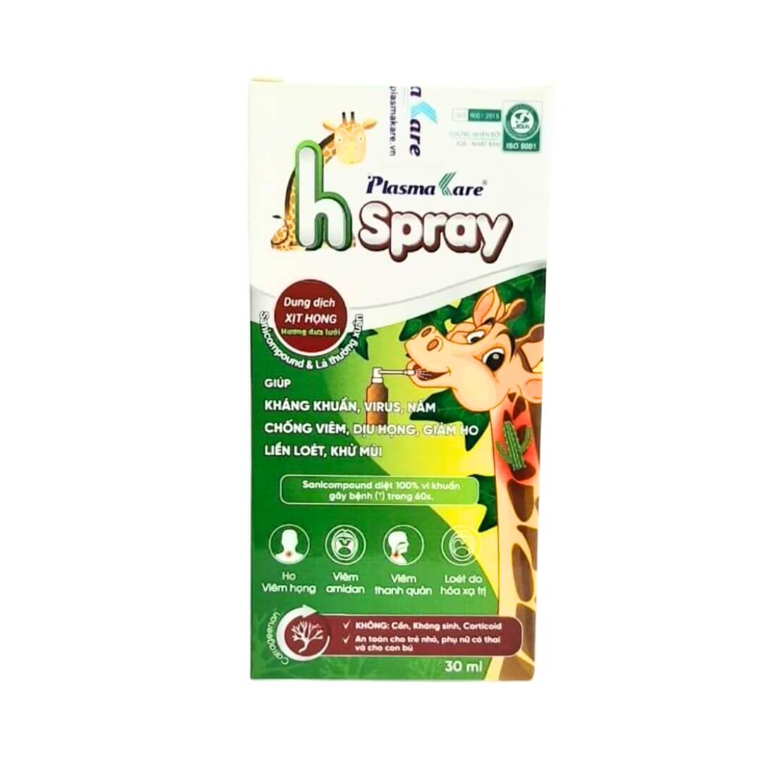 Xịt họng PlasmaKare H-Spray - Pharmart.vn