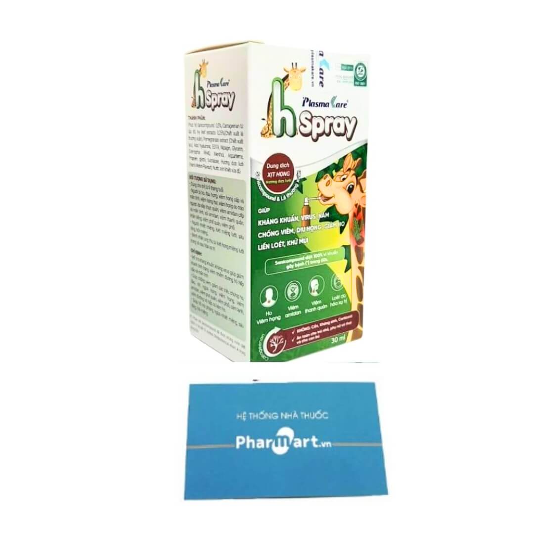 Xịt họng PlasmaKare H-Spray - Pharmart.vn